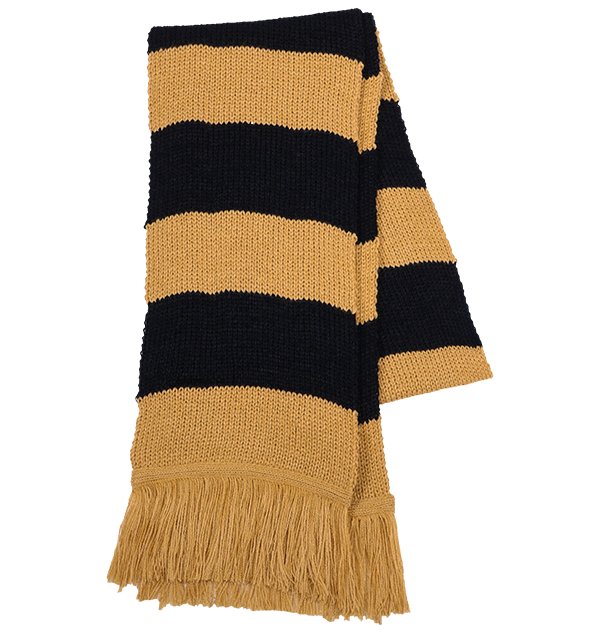 Hufflepuff Wide Stripe Scarf by Lochaven | Harry Potter Shop